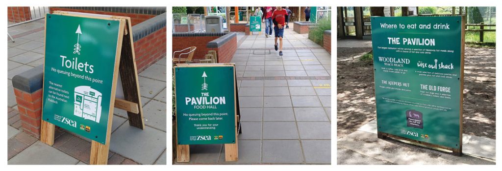 Sign Designs for Zoo Opening with Social Distancing