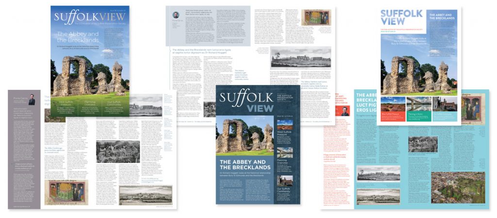 Suffolk View Magazine Design for Suffolk Preservation Society Publication